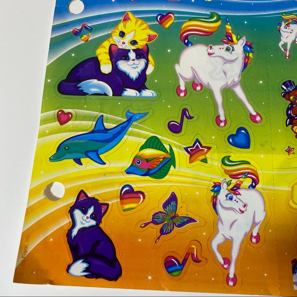 Vintage Lisa Frank Jumbo Sticker Sheet - Gem